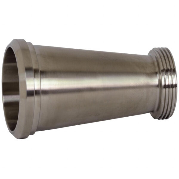 2.5" x 2" 304SS Plain Bevel Seat x Threaded Bevel Concentric Reducer ...
